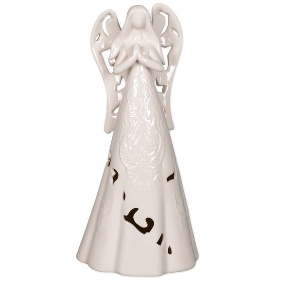 napco | Accents | Elegant White Lace Cut Out Praying Angel Figurine ...